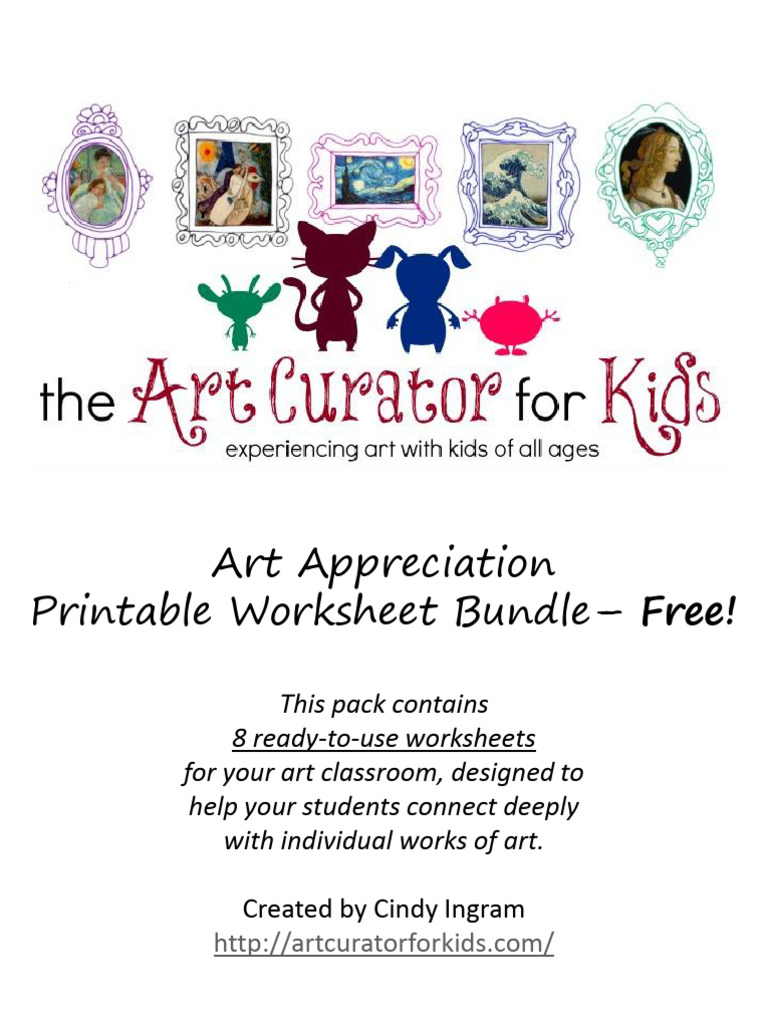 Free Art Appreciation Worksheets | PDF | Adjective | Verb