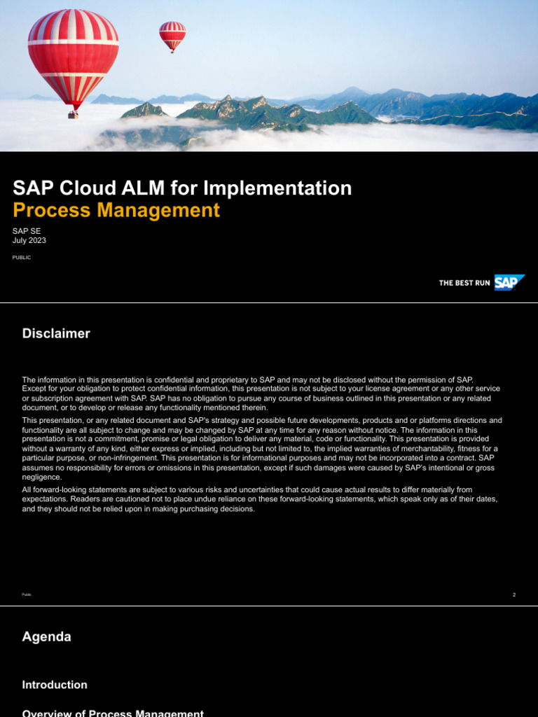 SAP Cloud ALM Implementation Overview | PDF | Business Process ...