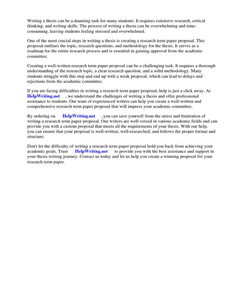 Thesis Proposal Writing Assistance Guide | PDF | Academic Publishing