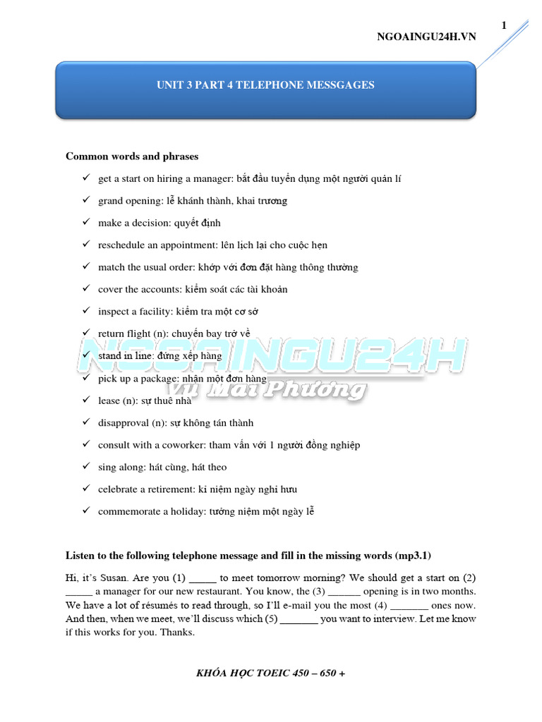 Part 4 Telephone | PDF