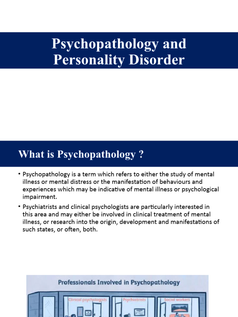 Psychopathology and Personality Disorders | PDF | Mental Disorder ...