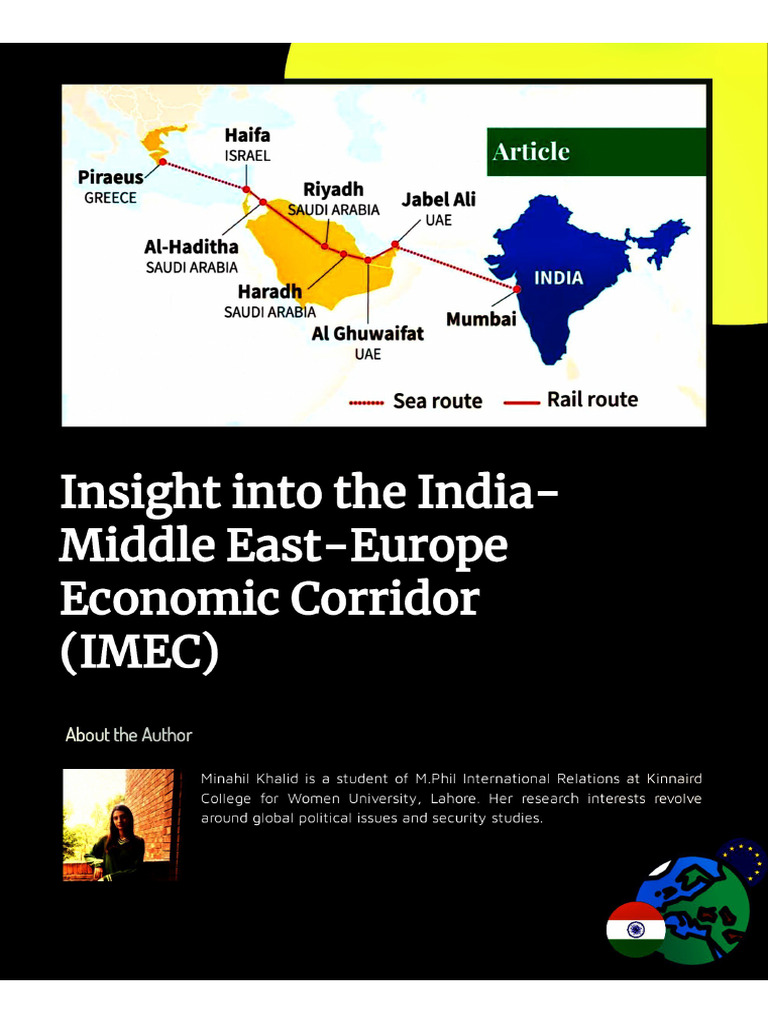 IMEC and Challenge For CPEC | PDF