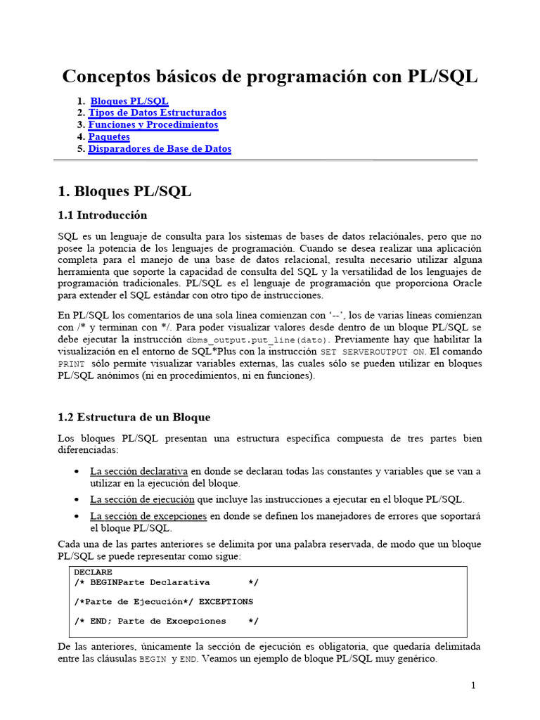 apuPLSQL | PDF | Pl / Sql | SQL