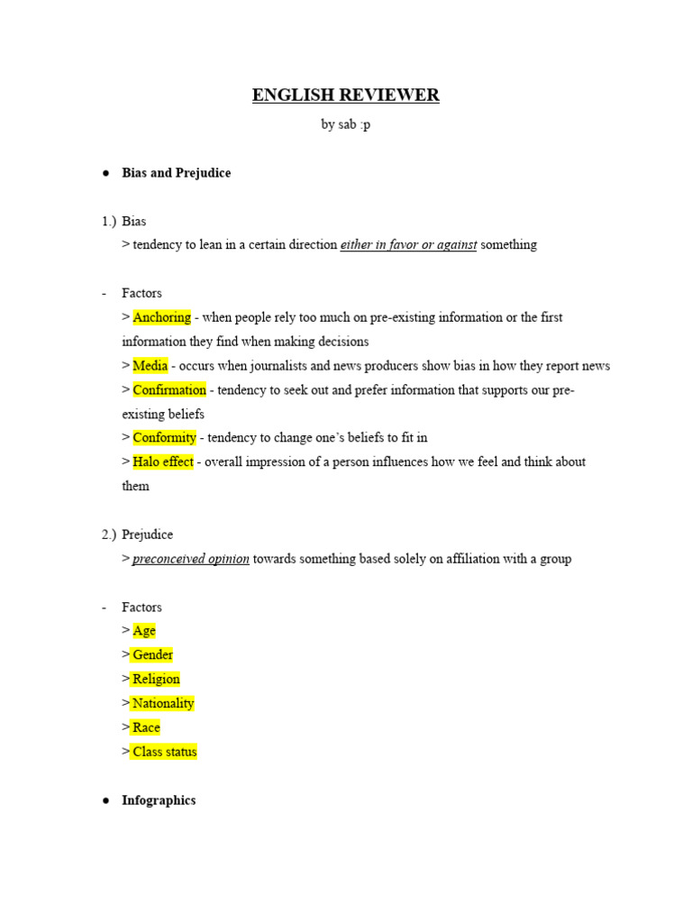 English Reviewer | Download Free PDF | Bias | Evidence