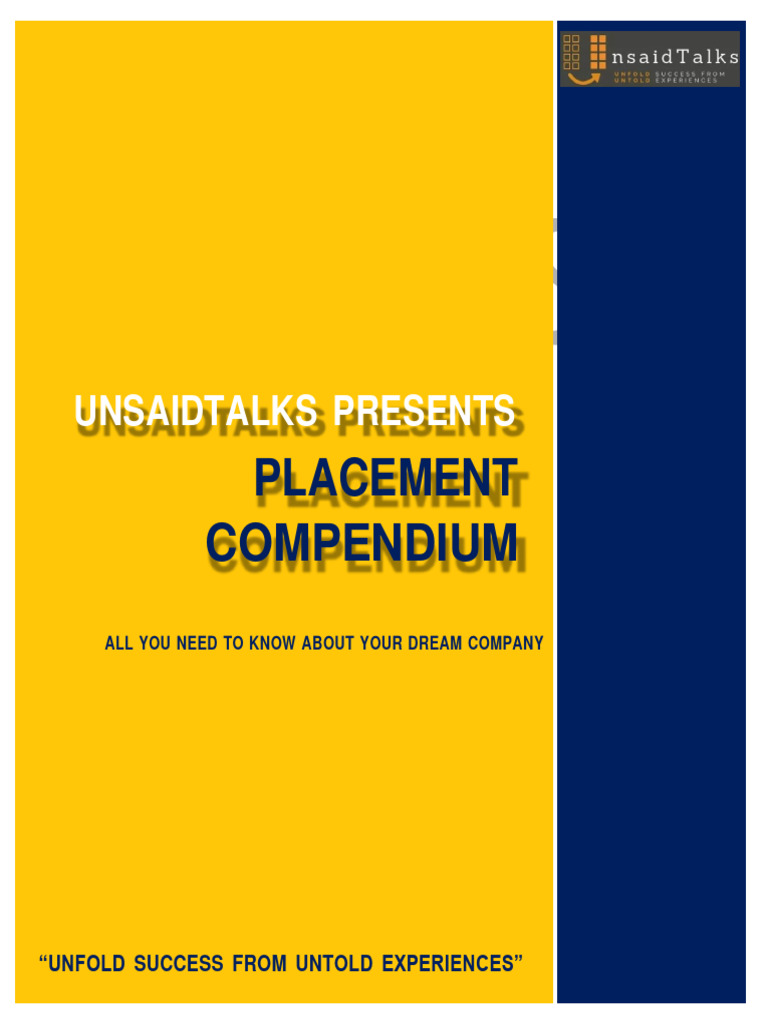 UNSAIDTALKS_PLACEMENT_COMPENDIUM | PDF | Computing