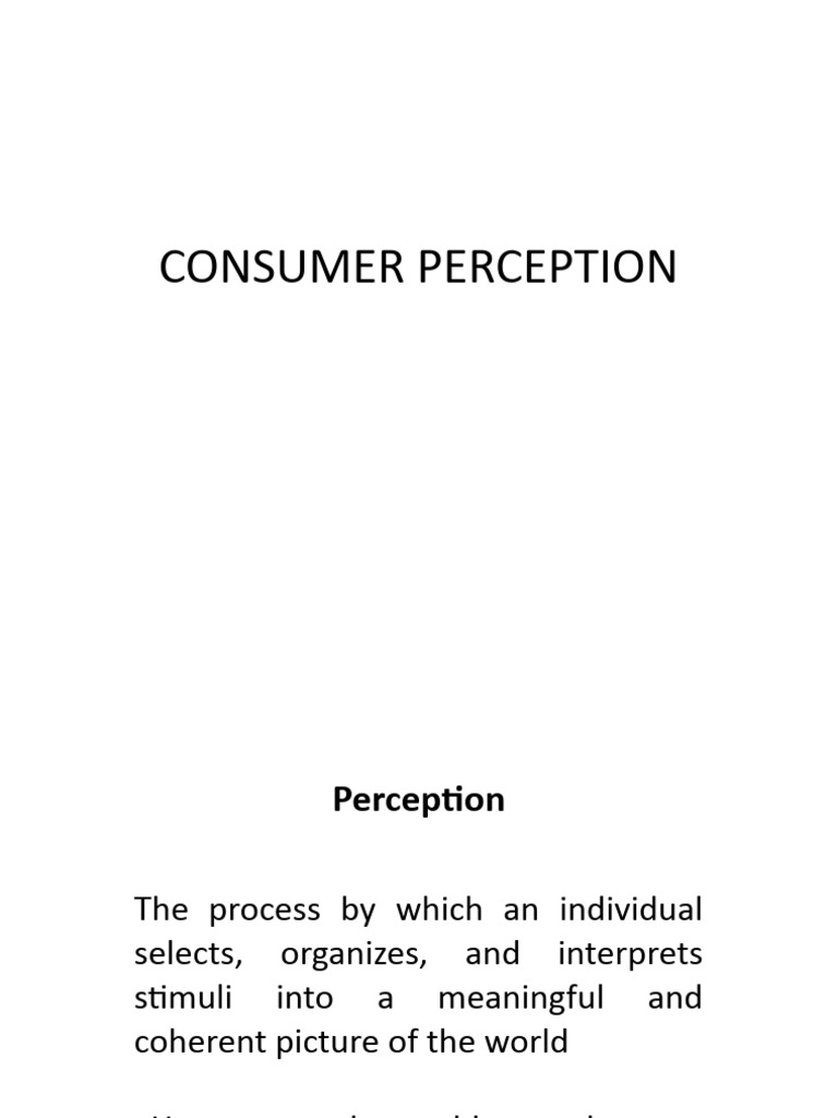 Cb Perception Pdf Perception Senses