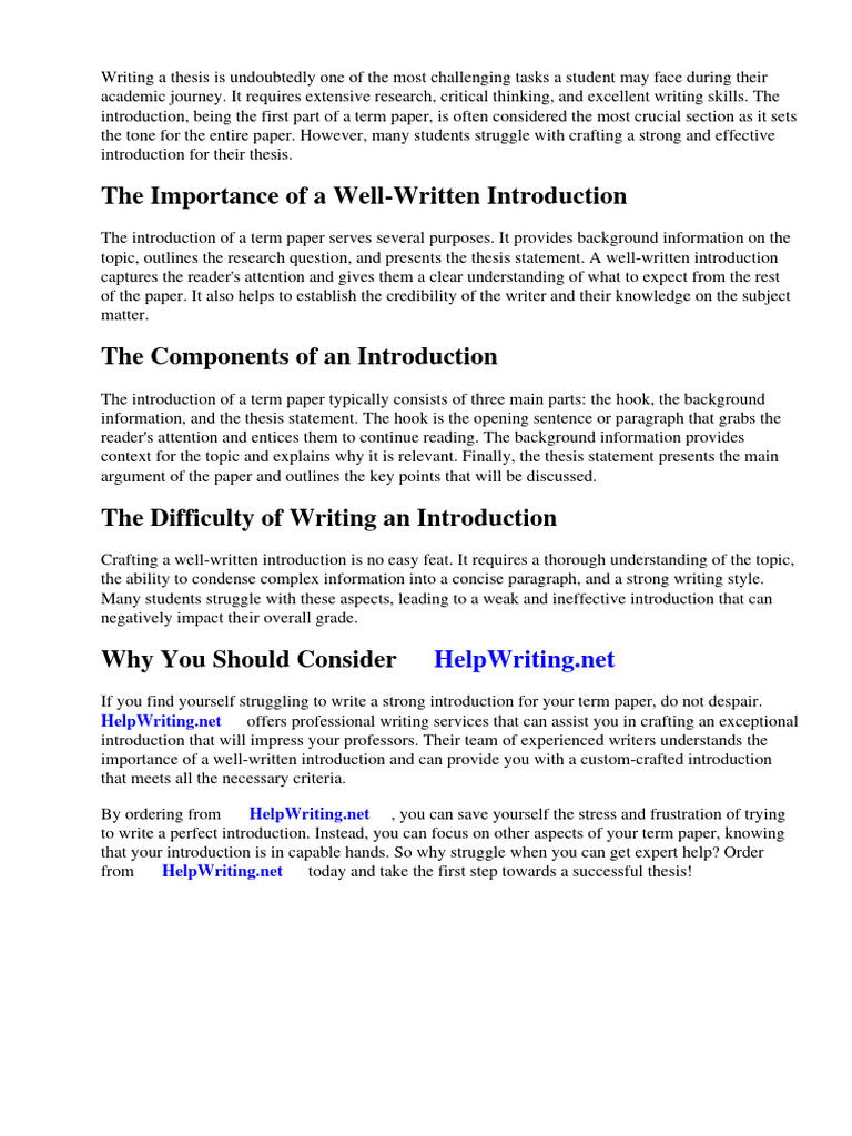 Crafting Effective Thesis Introductions | PDF | Essays | Theory