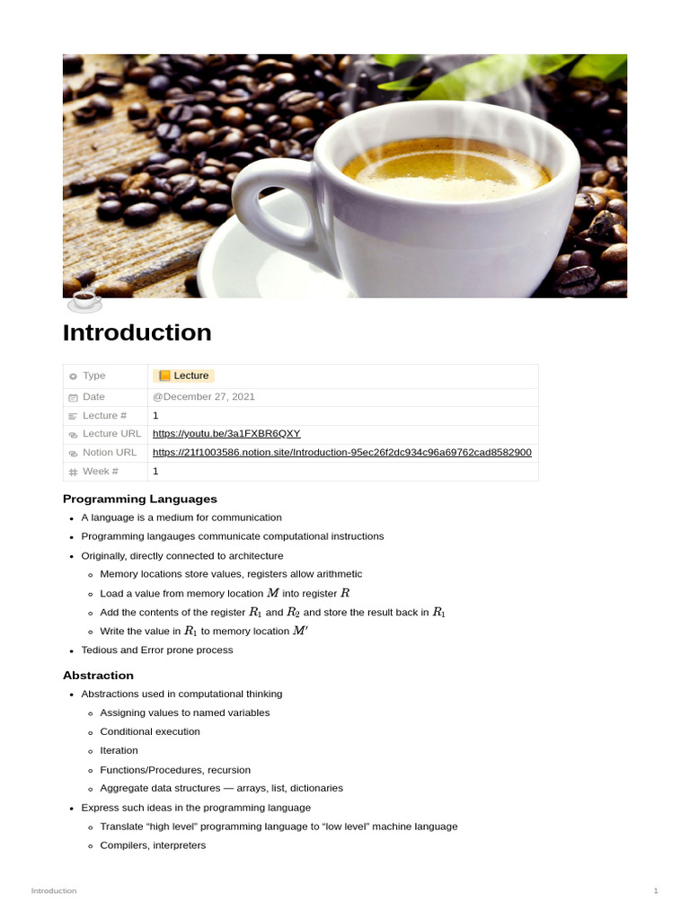 Week 1 Pdf Class Computer Programming Variable Computer Science