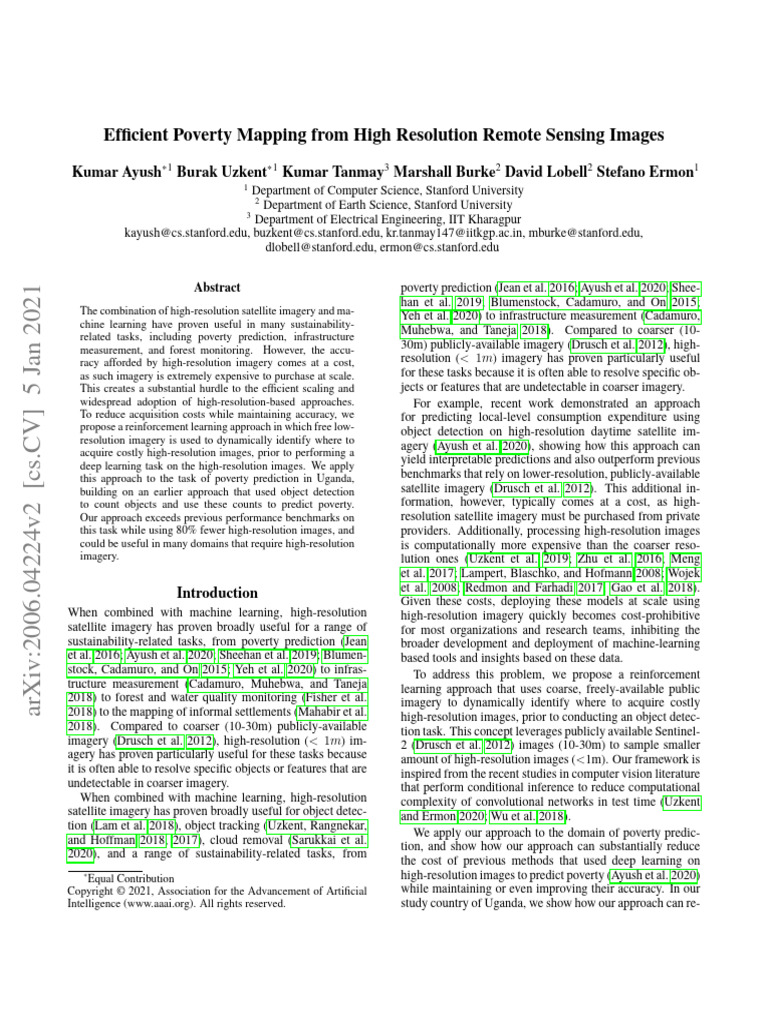 Ayush Et Al. - 2020 - Efficient Poverty Mapping Using Deep ... Ayush Et Al. - 2020 - Efficient Poverty Mapping Using Deep ...