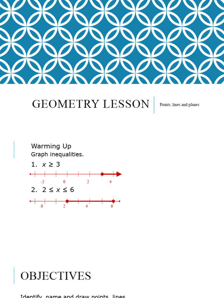 Geometry Lesson | PDF | Line (Geometry) | Elementary Mathematics