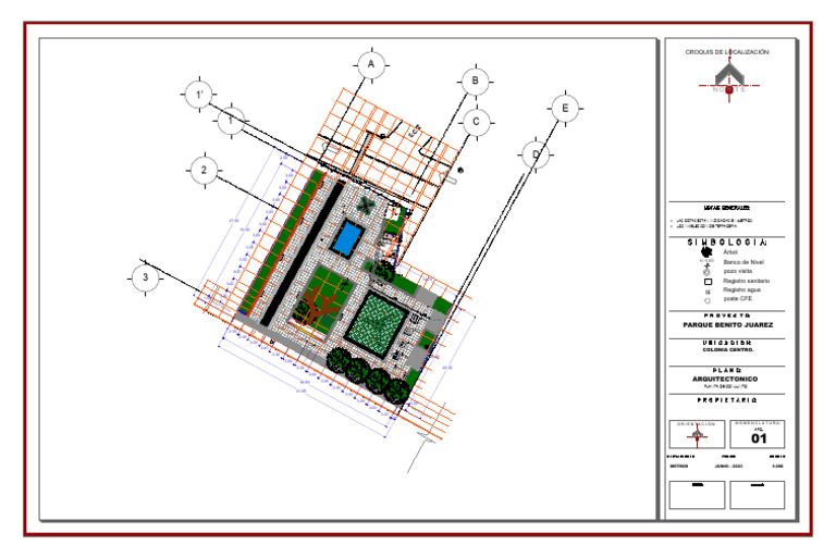 CROQUIS BENITO JUAREZ FINAL 2013.dwg Cotas Rectificadas (1) - Model | PDF