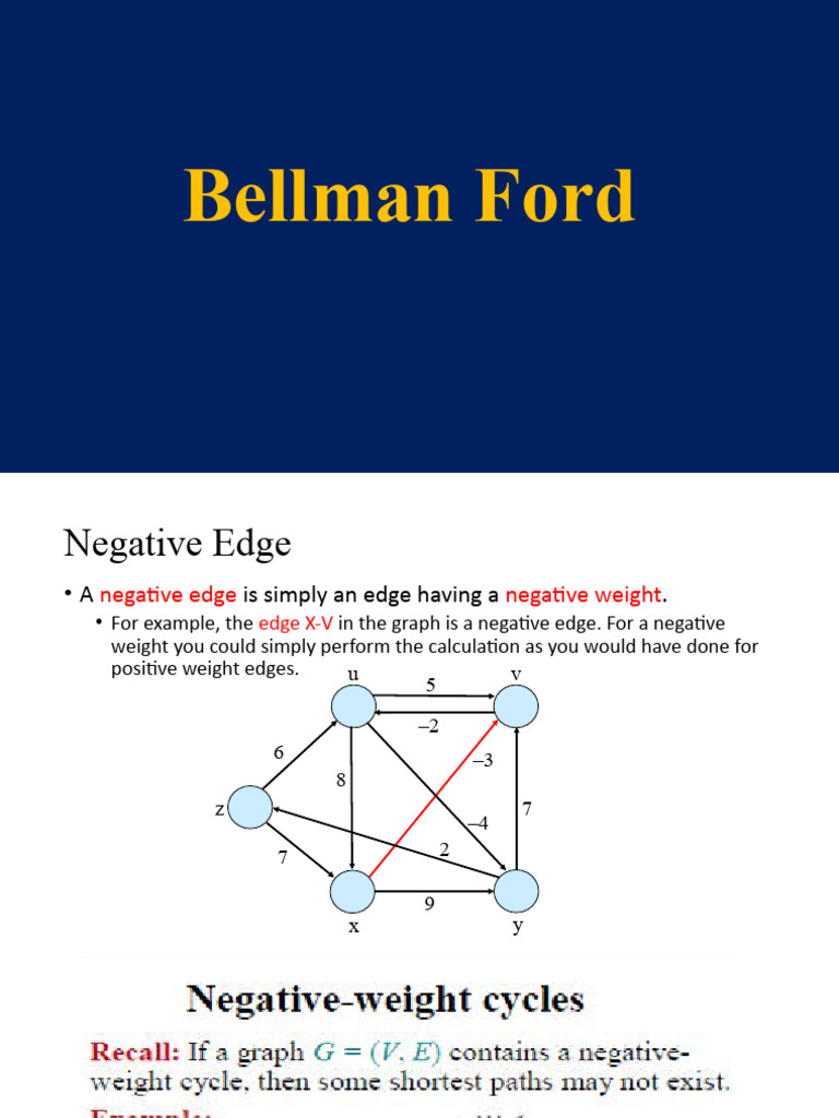 Bellman Ford | PDF | Graph Theory | Applied Mathematics Bellman Ford | PDF | Graph Theory | Applied Mathematics