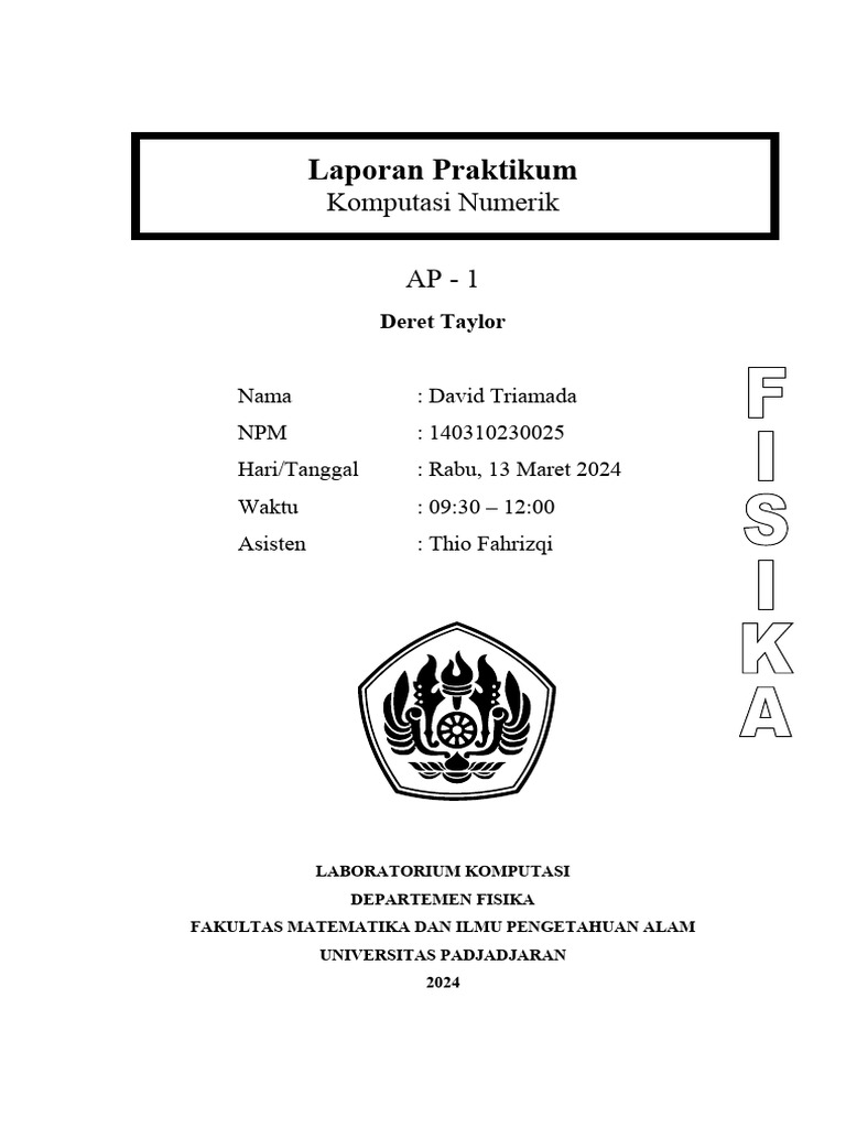 Praktikum Deret Taylor Komputasi Numerik | PDF | Metode & Bahan Ajar