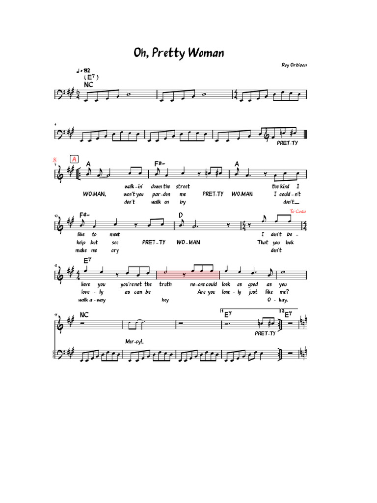 Oh Pretty Woman | PDF