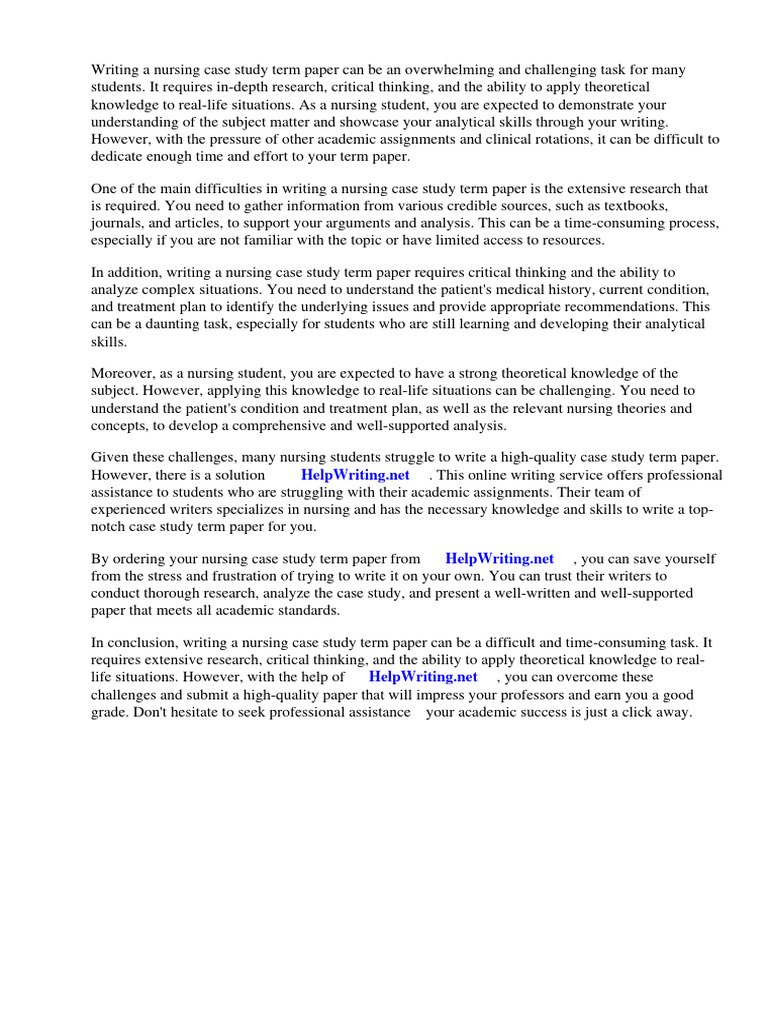 Nursing Case Study Writing Guide | PDF | Nursing | Physician