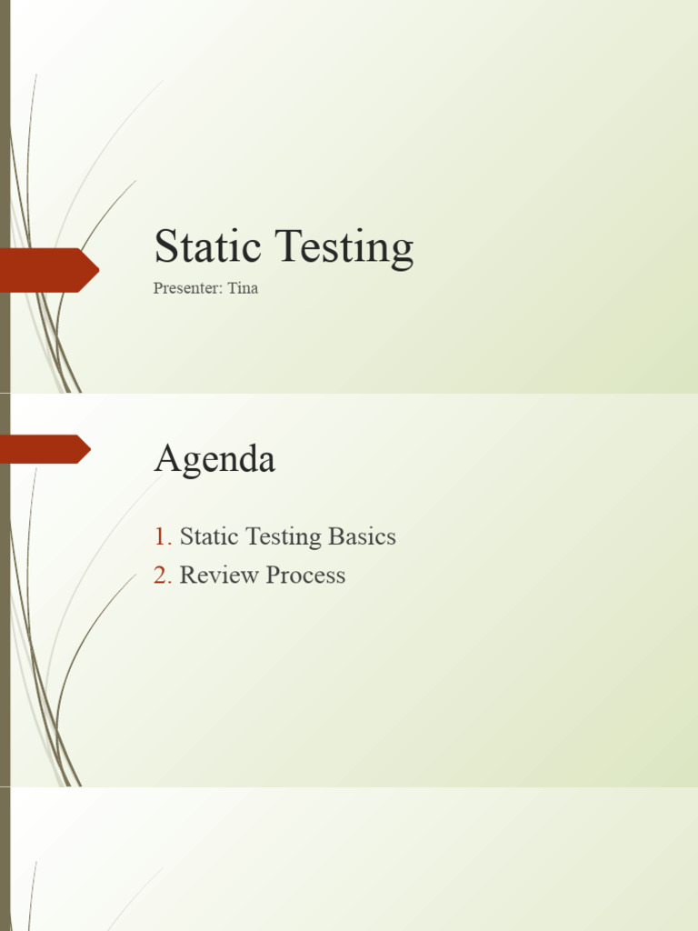ISTQB Static Testing | PDF | Specification (Technical Standard) | Computing
