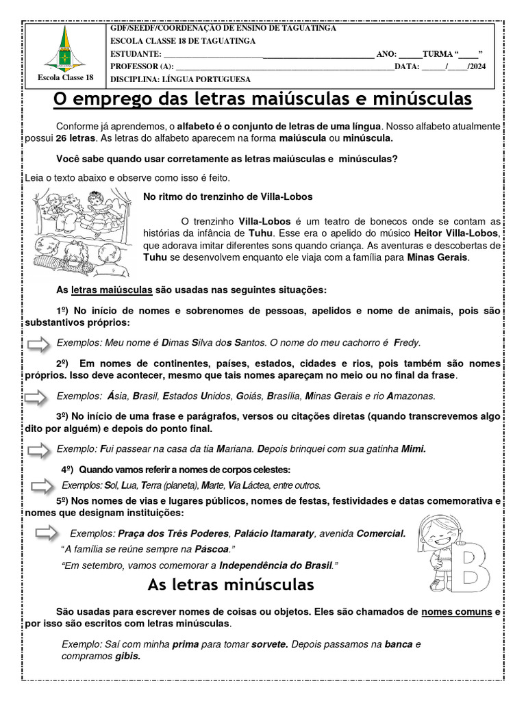 05.03 - Uso Das Letras Maiúsuclas e Minúsculas | PDF | Caixa alta e ...