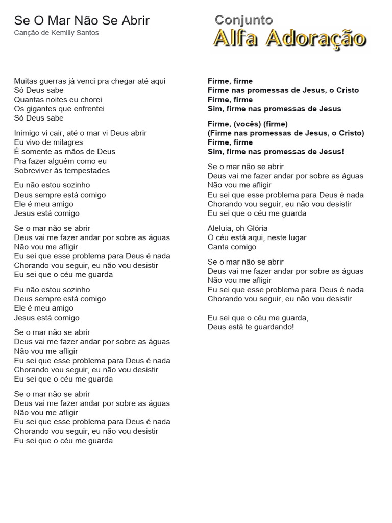 Se o Mar Não Se Abrir | PDF