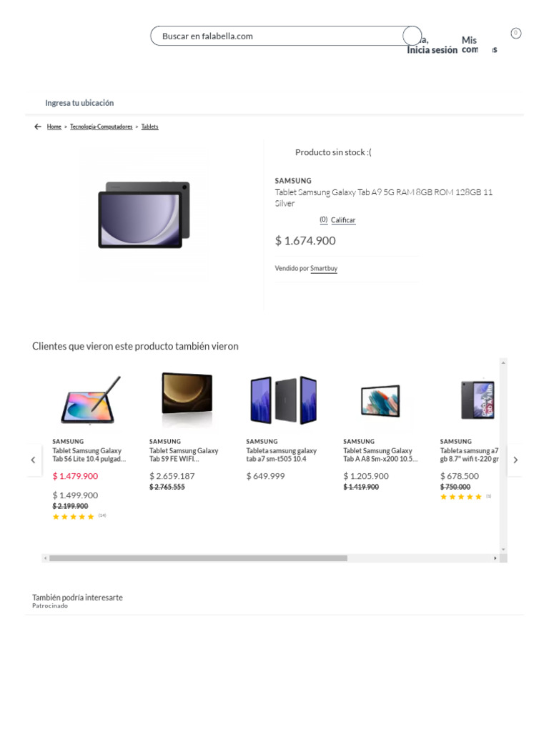 Tablet Samsung Galaxy Tab A9 5G RAM 8GB ROM 128GB 11 Silver SAMSUNG ...