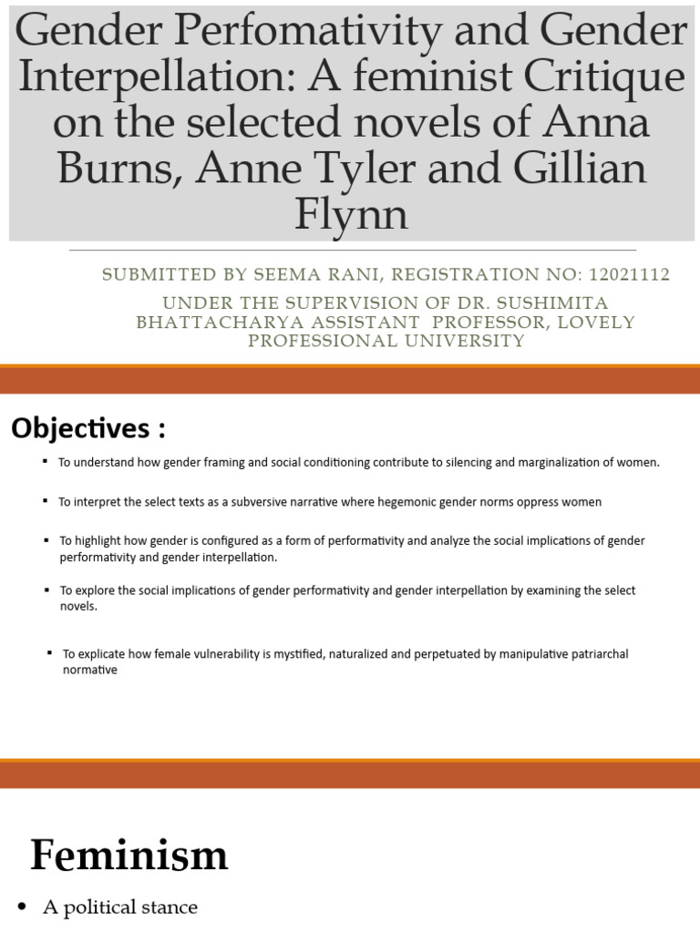 Feminist Critique of Gender in Novels | PDF | Gender | Gender Studies