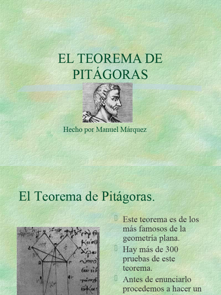 El Teorema de Pitagoras | PDF | Pitágoras | Triángulo