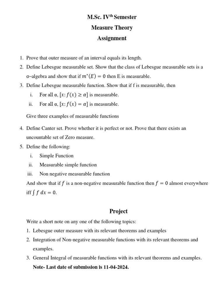M.Sc. - IV - Sem Assignment | PDF