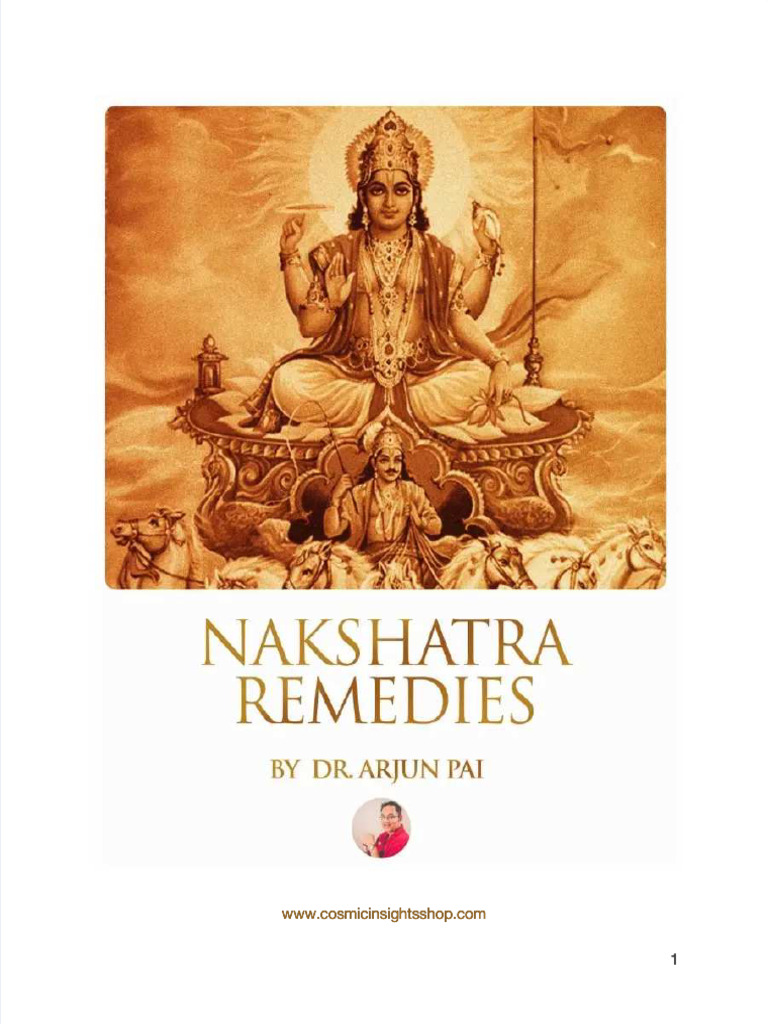 PDF Cosmic Insights Nakshatra Remedies Book by DR Arjun Paipdf Compress | PDF | Mantra | Shiva