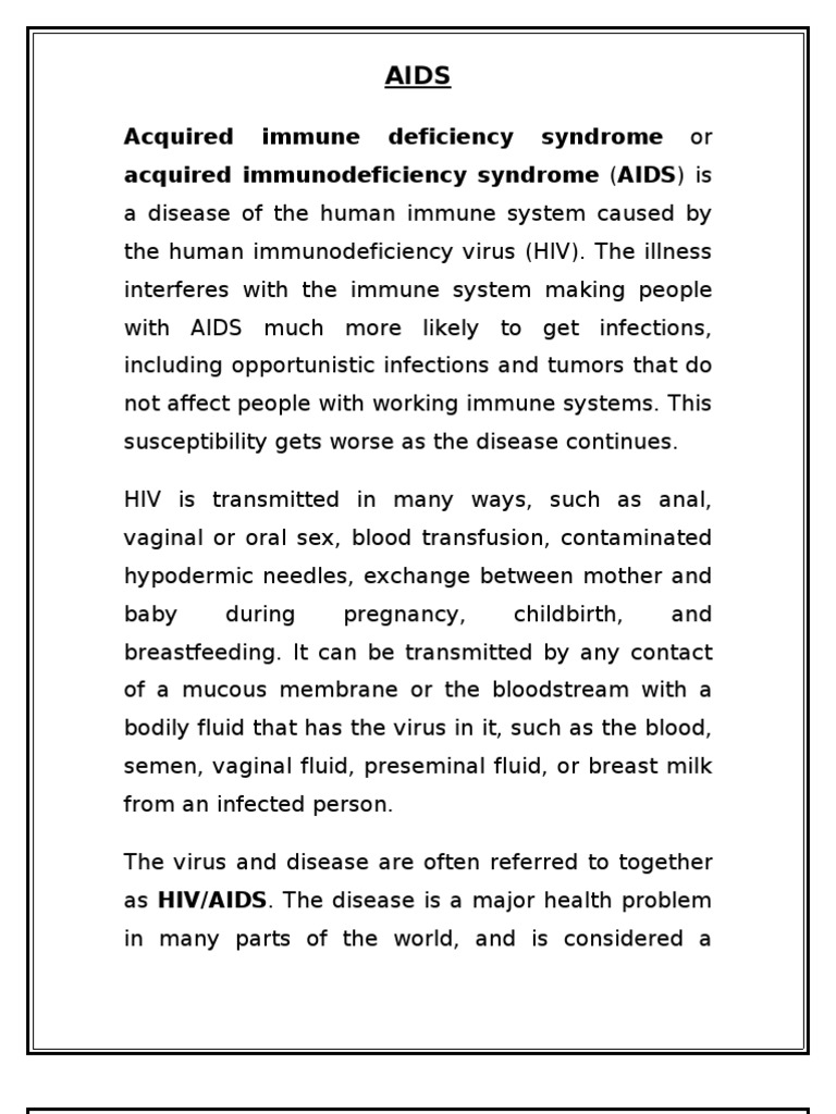 Aids | Hiv/Aids | Public Health