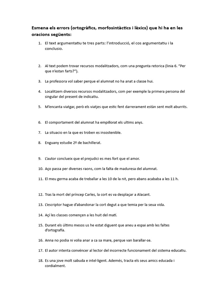 Esmena Els Errors | PDF
