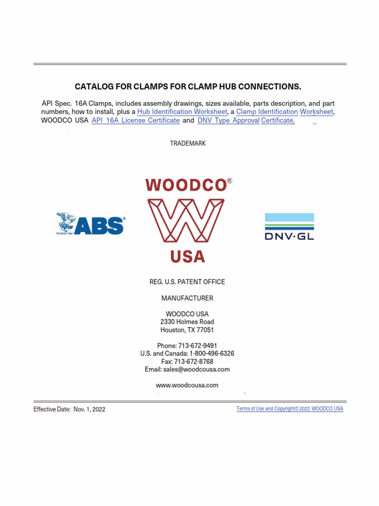 Clamps For Clamp Hub Connections Rev.11012022 | PDF | Casing (Borehole ...