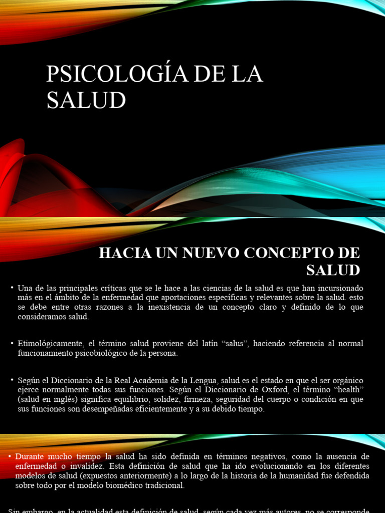 PSIC. DE LA SALUD, Presentacion | Descargar gratis PDF | Trastorno mental | Salud mental