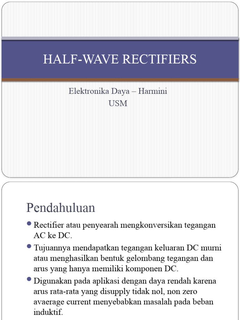 Bab - Iii - Half-Wave Rectifiers | PDF | Sains & Matematika | Teknologi & Rekayasa
