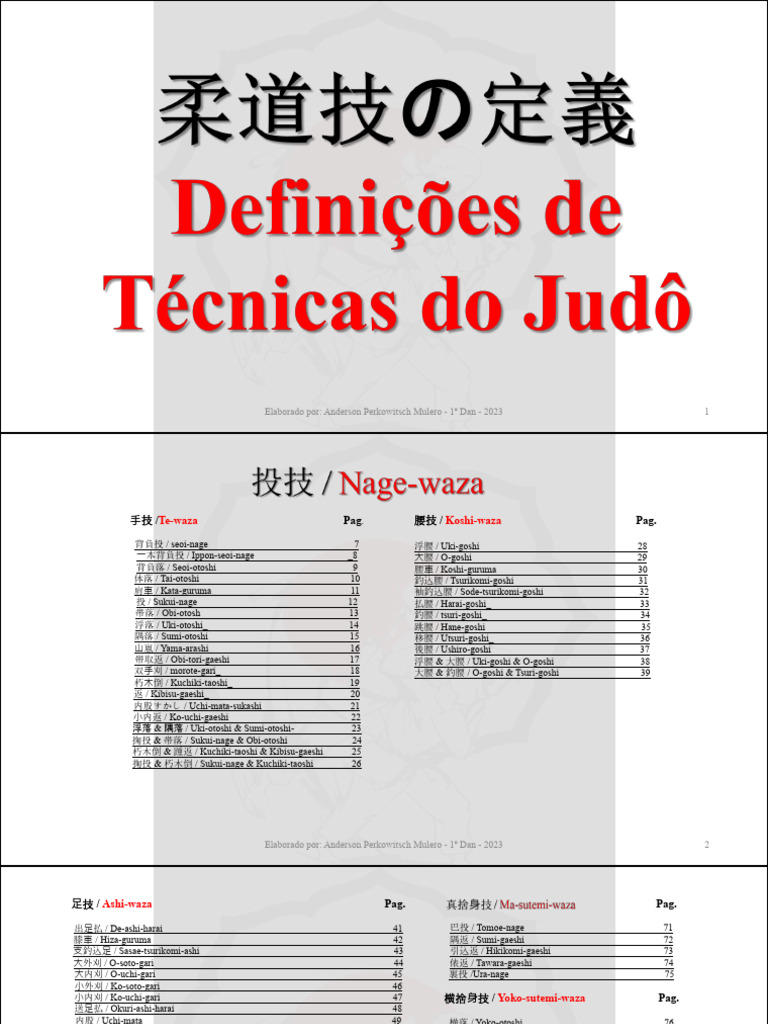 Técnicas de Judô | Descargar gratis PDF | Judo | Gendai Budo
