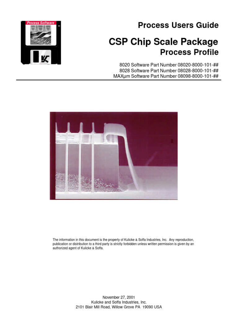 CSP Chip Scale Package: Process Users Guide | PDF | Floppy Disk | Computing