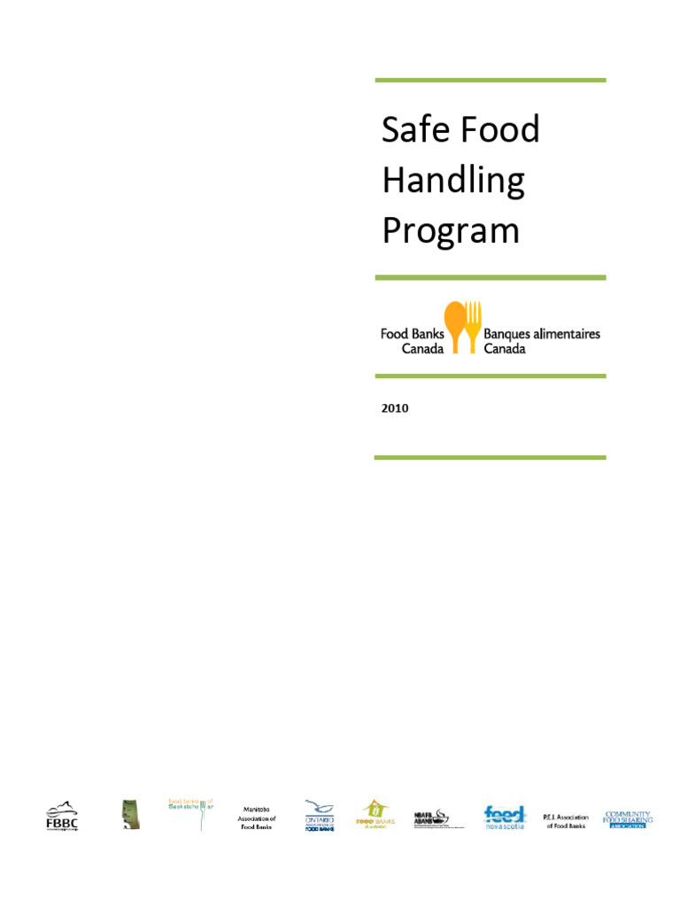 Safe Food Handling Standards - FINAL - Revnov2012 1 | PDF | Drinking ...