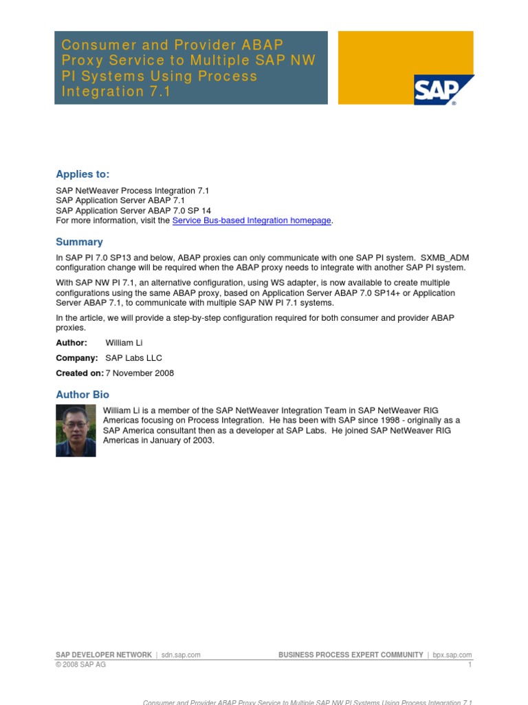 ABAP Proxies | PDF | Proxy Server | Ibm System I