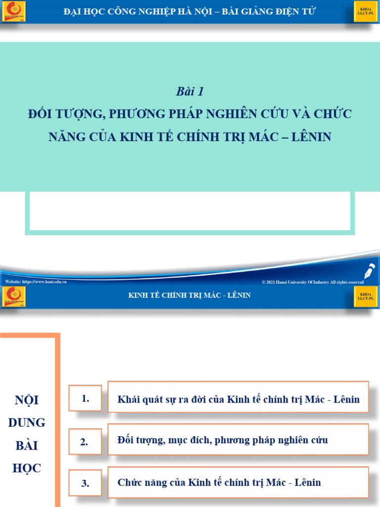 Slide Bài 1 (Tiết 1,2) KTCT | PDF