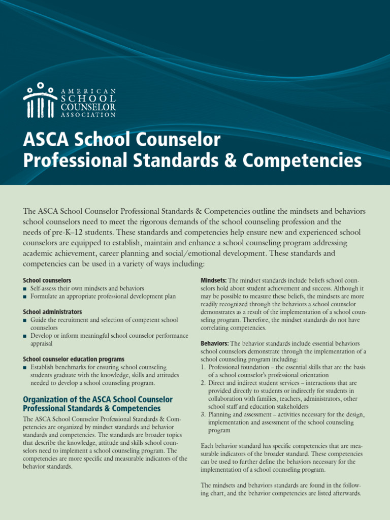 SC Competencies | PDF | School Counselor | Psychotherapy