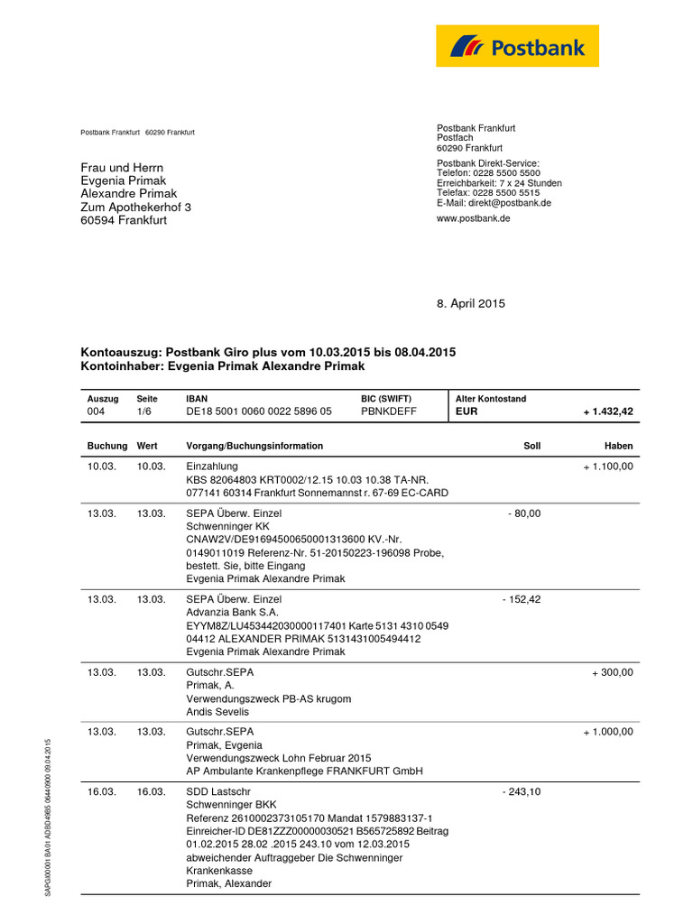 Germany Postbank | PDF | Financial Services