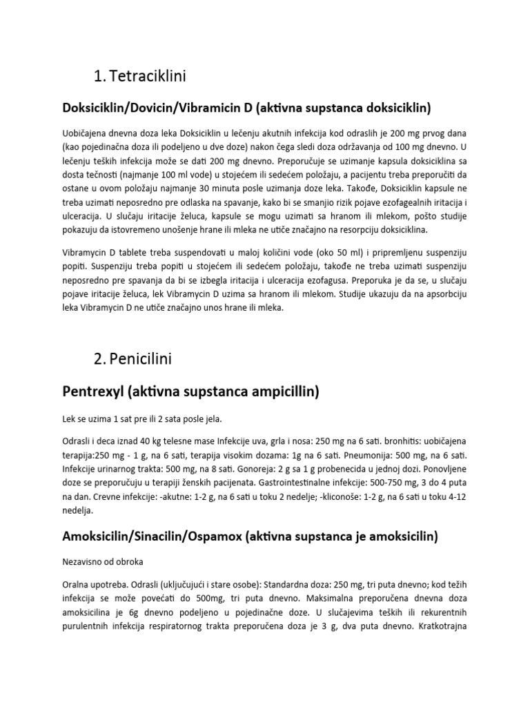 Antibiotici 1. | PDF