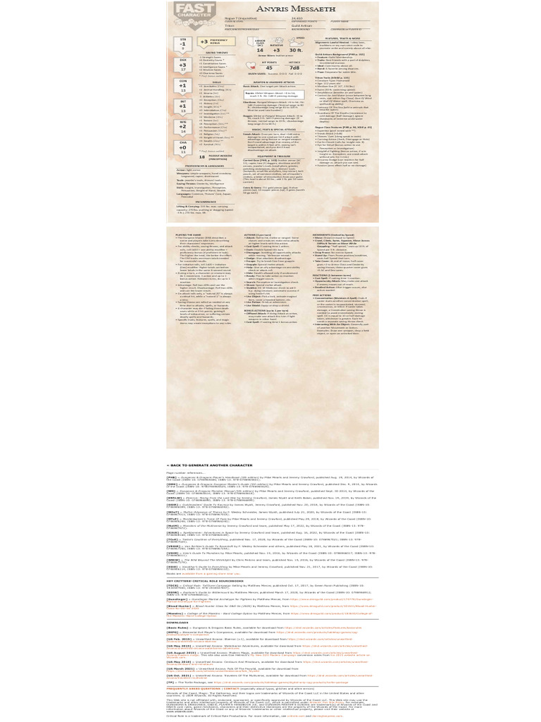 Triton Rogue Character Sheet | PDF | Dungeons & Dragons | Wizards Of ...