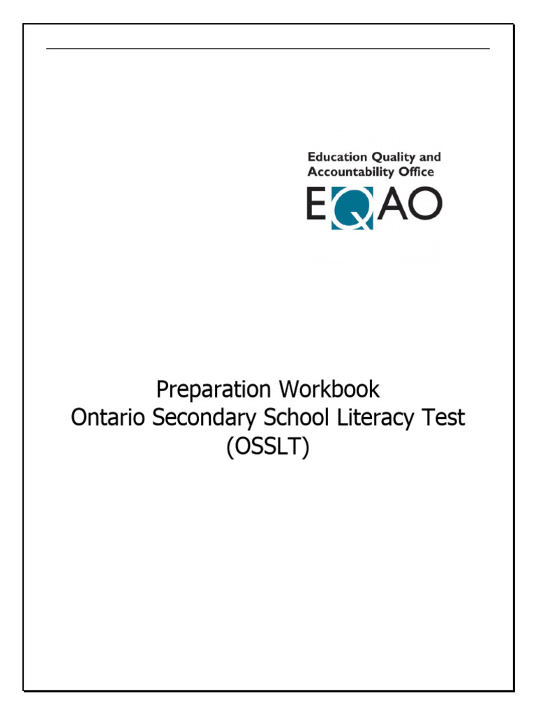OSSLT Workbook | PDF | Multiple Choice