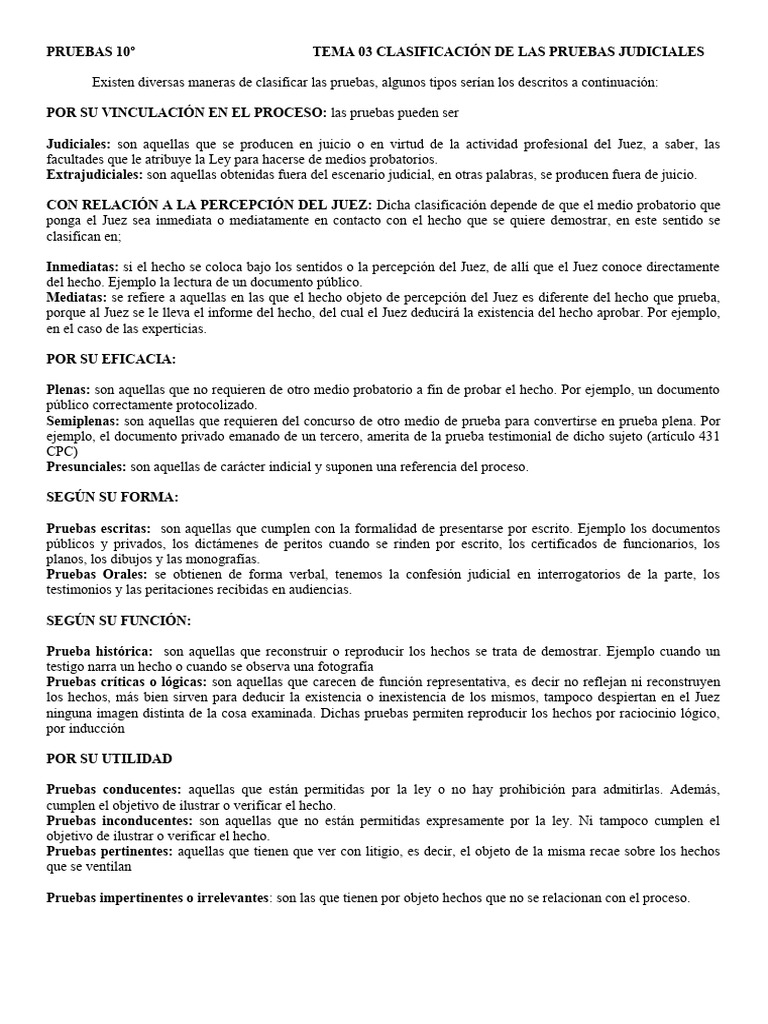 Pruebas Tema 03 | PDF | Juez | Debido al proceso