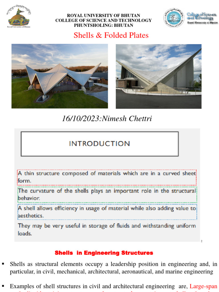 Unit 5-Shells Folded Plates | PDF