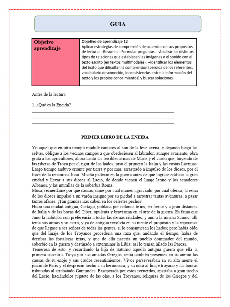 GUIA4 | PDF | Troya | Eneida