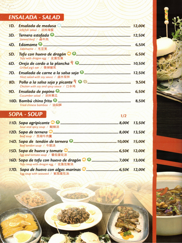Menú Chino | PDF