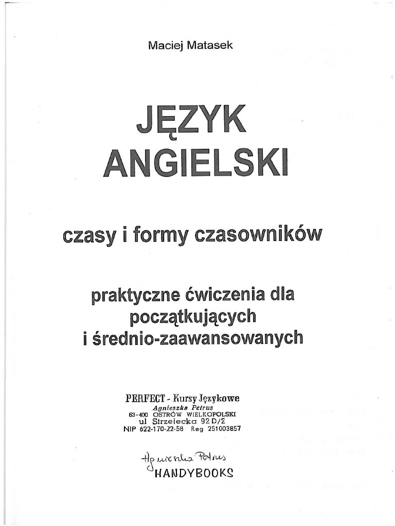 Język Angielski Czasy I Formy Czasowników | PDF