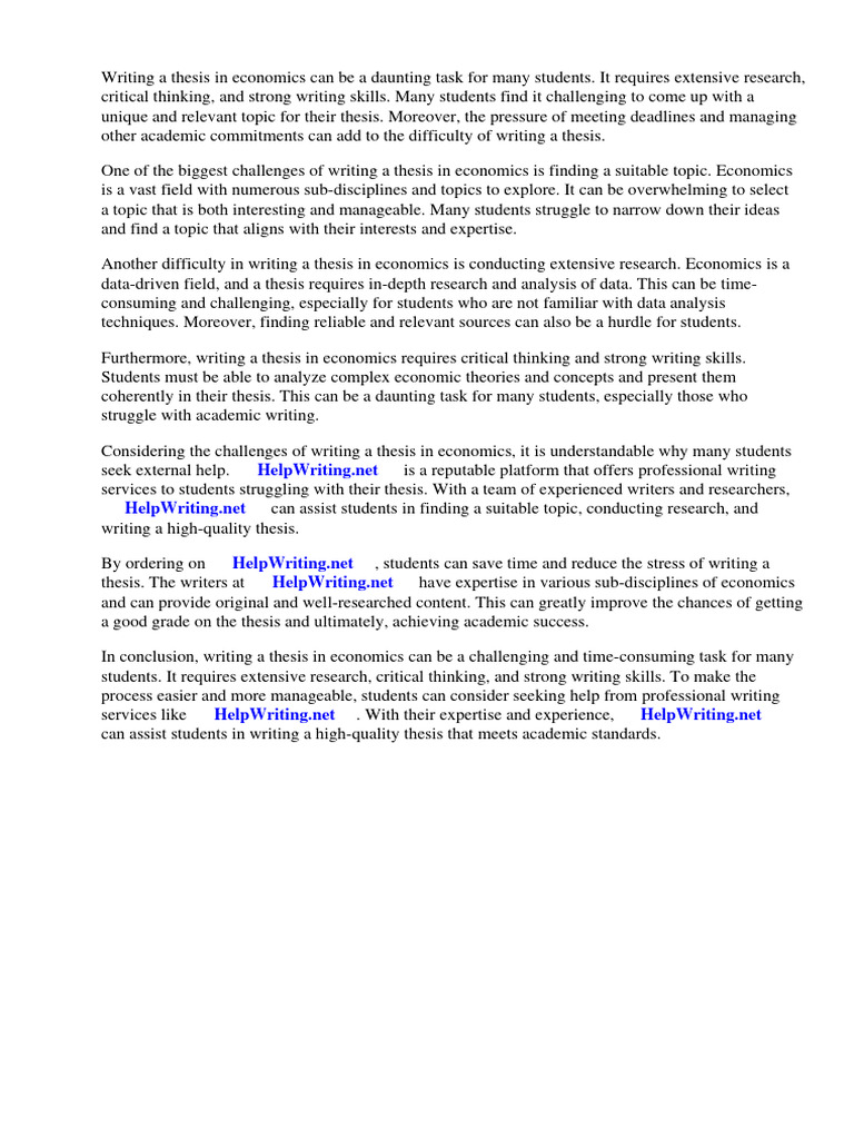 Term Paper Topics in Economics | PDF | Economics | Macroeconomics