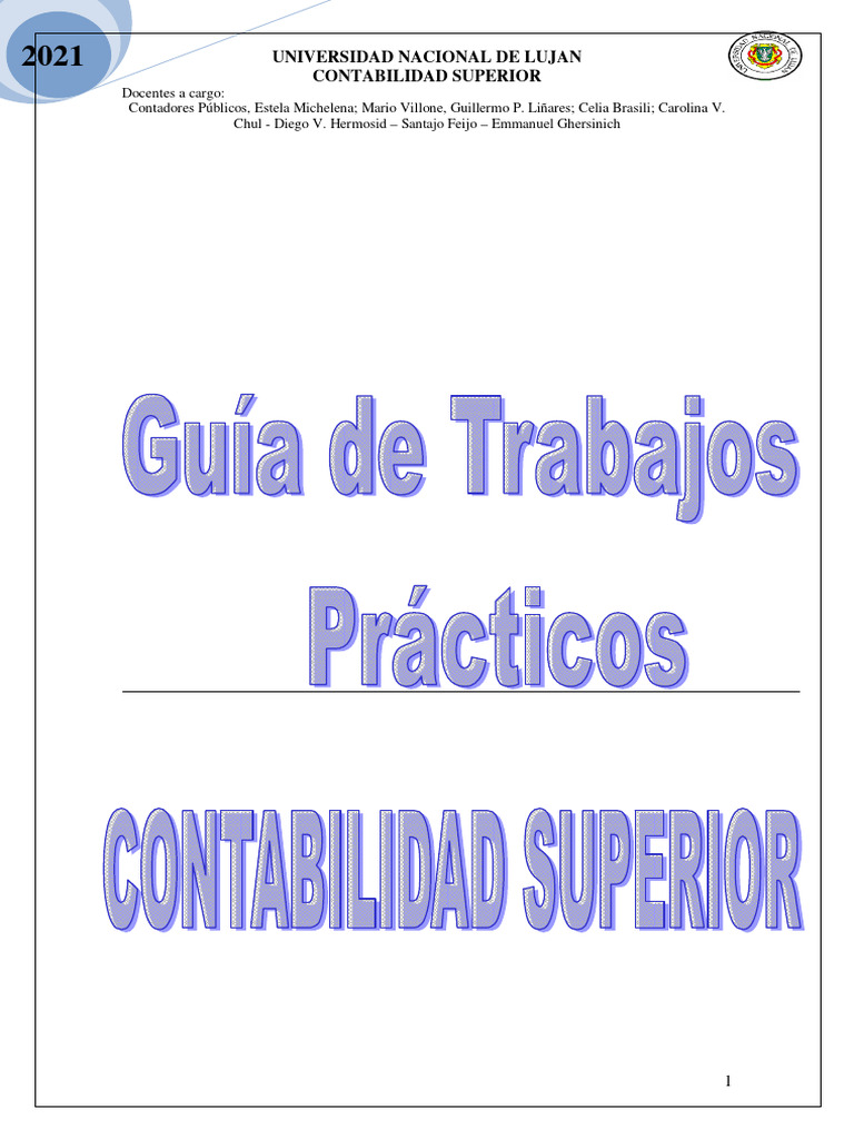 Contabilidad Superior UNLu 2021 | PDF | Contabilidad | Maestros