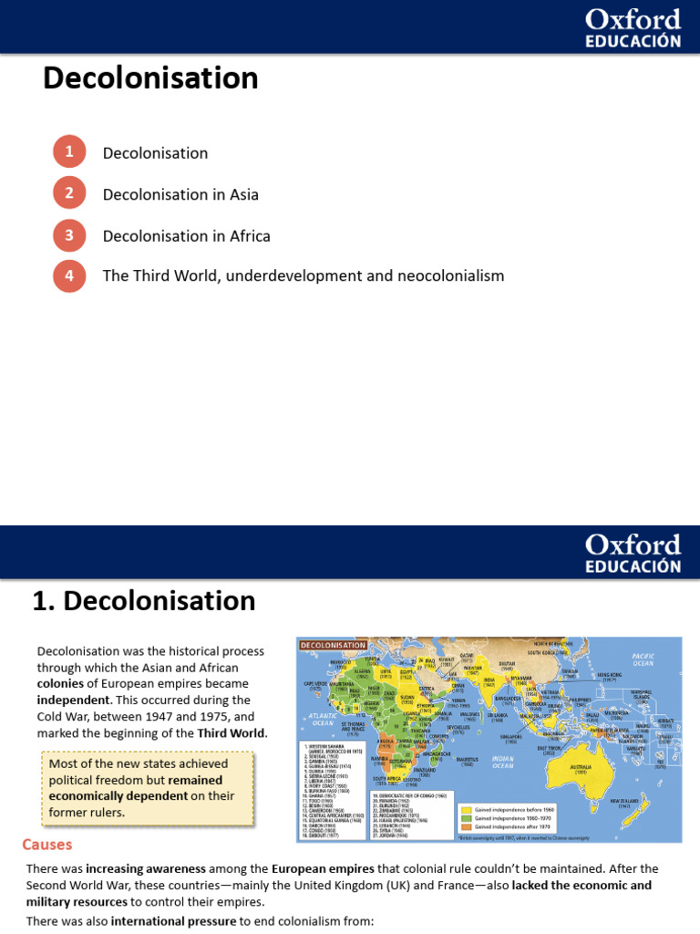 Descolonisation Presentation | PDF | Decolonization | Mahatma Gandhi